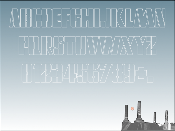 Pink Floyd - Animals Font - Pink Floyd - A Fleeting Glimpse